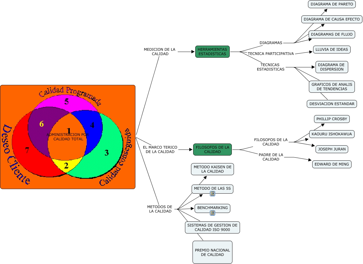 MAPA CONCEPTUAL DE CALIDAD TOTAL
